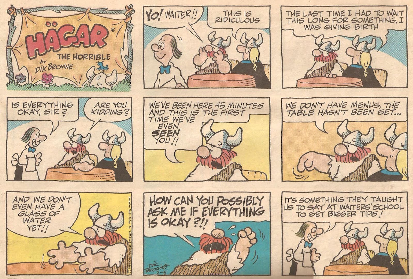 Sunday Comics Debt: Restaurant Experience Points