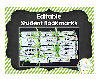 Editable Student Bookmarks - Mrs. O Knows
