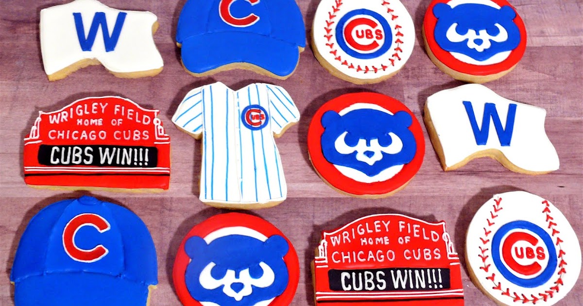 Katy's Kitchen: Chicago Cubs Baseball Cookies