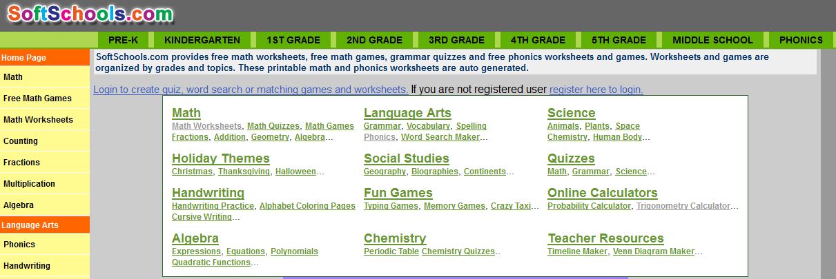 SoftSchools.com- fișe de lucru, jocuri, chestionare ~ Video-educaţional
