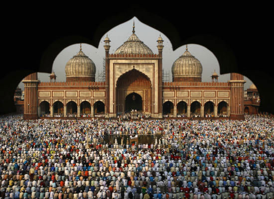 Eid Cards: Eid Card With Mosque