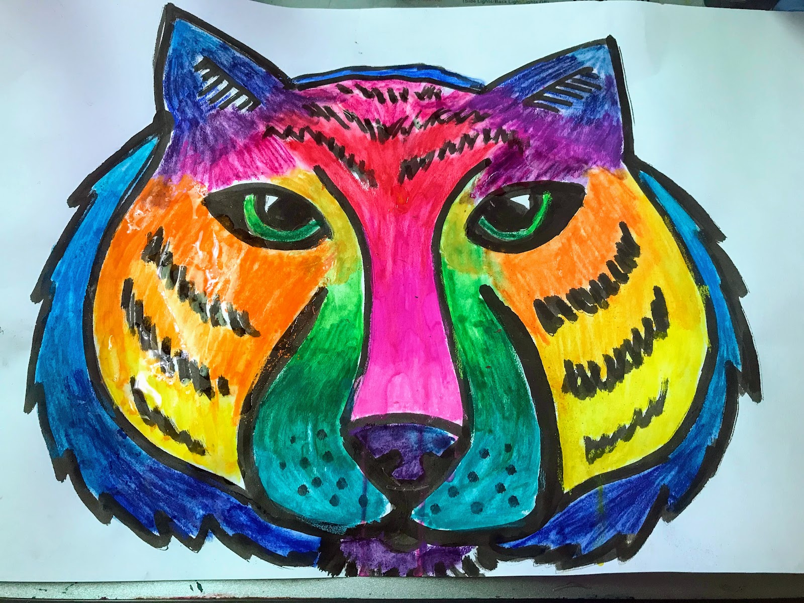 Elements of the Art Room: 4th grade Dean Russo inspired Bengal Tiger