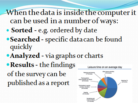 ICT applications: Data Handling applications