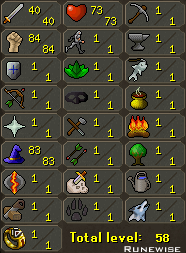 Runescape Bits: Examples of Good Pure Stats