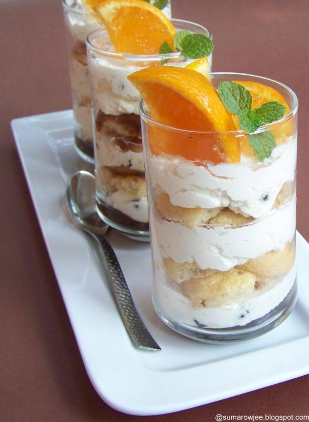 Cakes & More: Orange Mascarpone Cream Ladyfinger Verrines