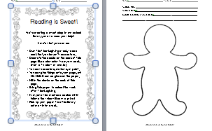 Classroom Freebies Too: Reading is Sweet (gingerbread freebie)