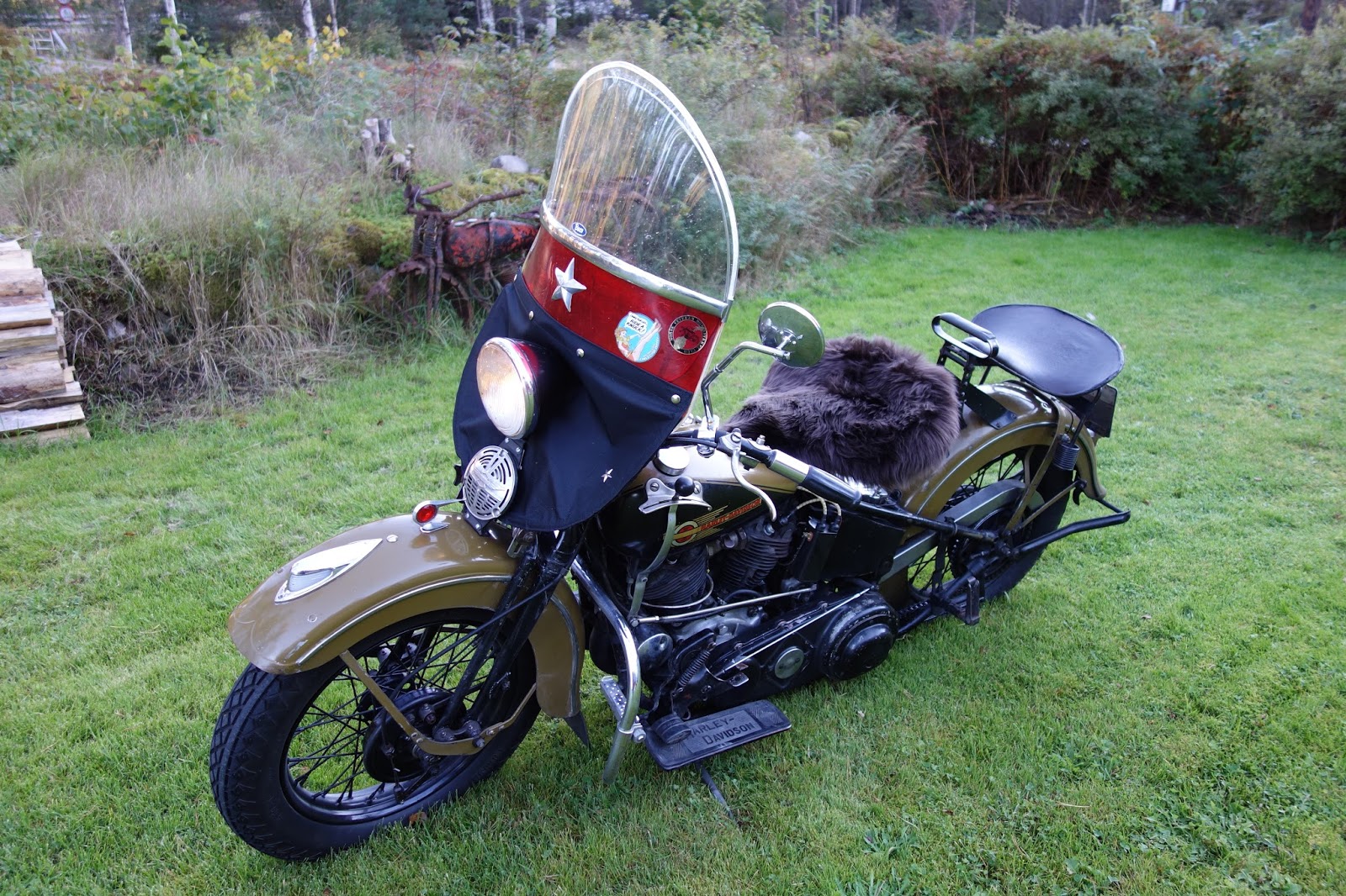 American Motorcycles Norway / Veteran-Mc.com: Fur seat cover from Trque ...