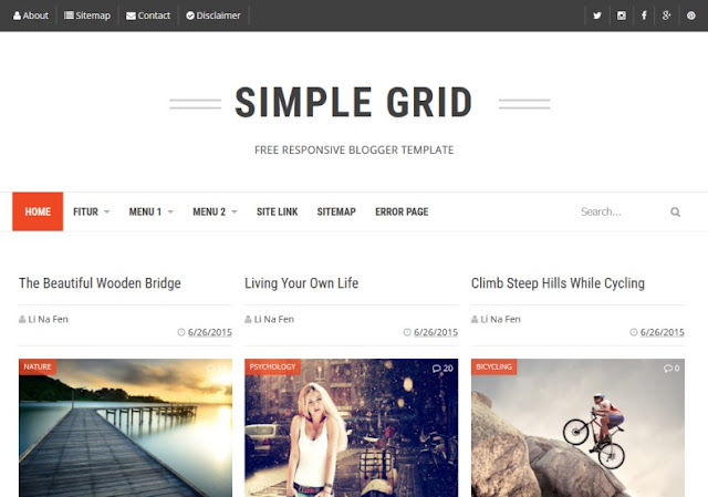 Simple Grid Blogger Template | Rclipse Blog