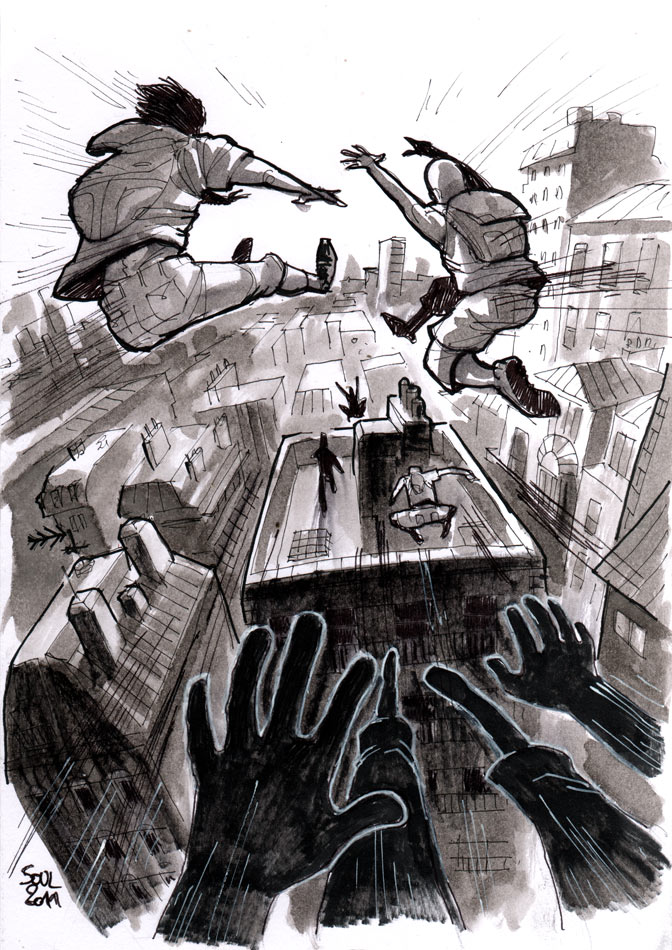 Drink'N'Draw PARIS: "PARKOUR" by Soul