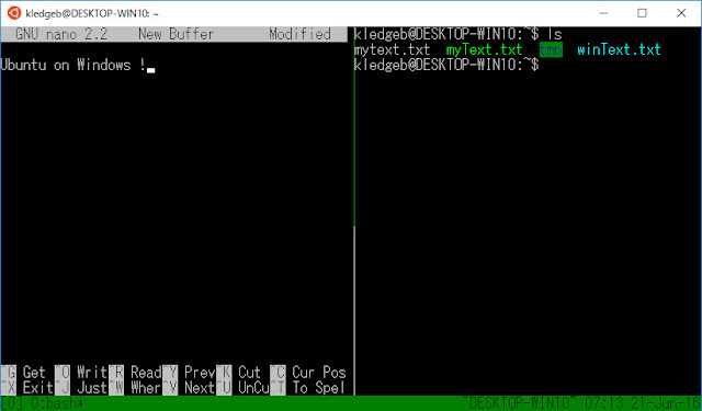 WSL その23 - Bash on Ubuntu on Windowsにtmuxがやってきた - kledgeb