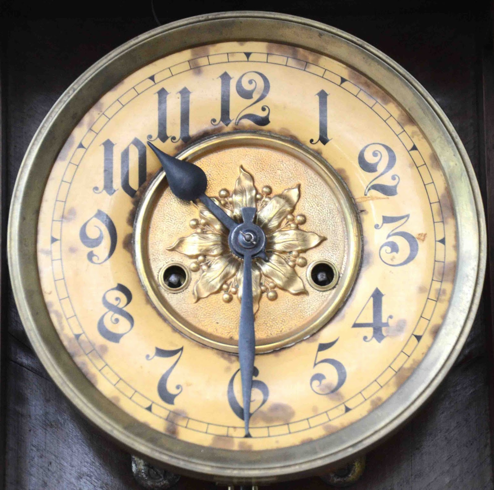 Old Vintage Gallery: Antique HAC Wall Clock with Bell Circa Early 1900