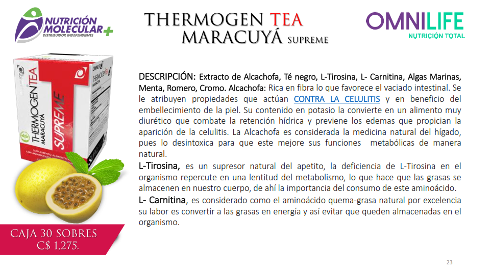 OMNILIFE: THERMOGEN TEA MARACUYÁ