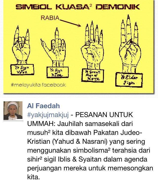 Oh! Betulkah Tanda 4 Jari #R4BIA Tanda Demonik? ~ Keris 7 Lok