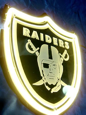 Wiki Neon Sign Blog: NFL OAKLAND RAIDERS FOOTBALL neon light sign 10" x 6"