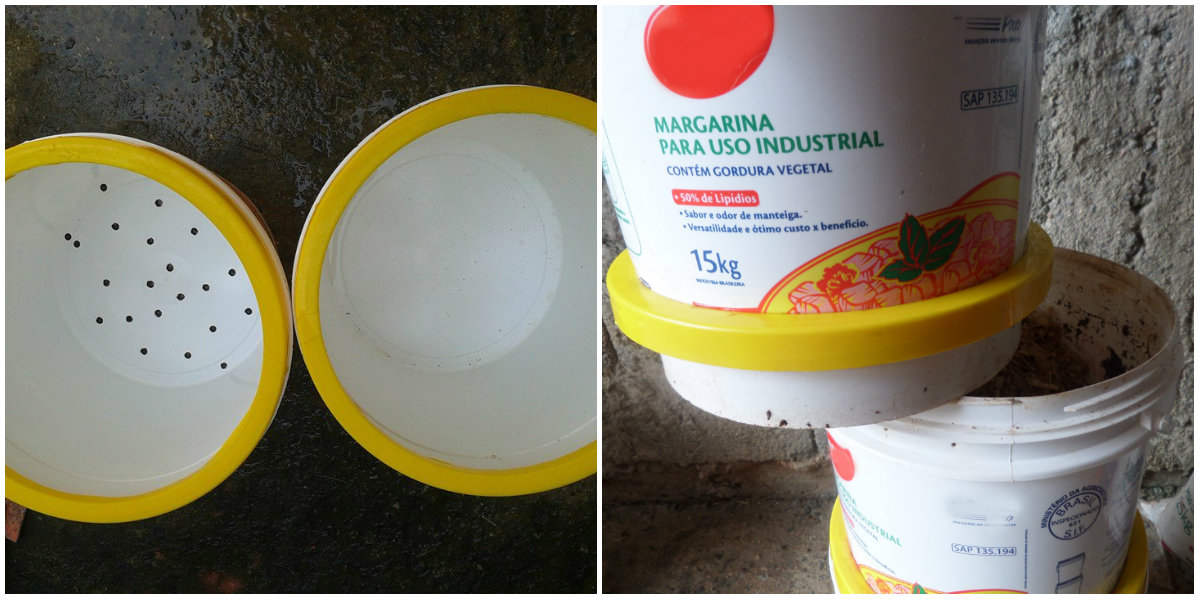 Aprenda a fazer uma Composteira caseira reutilizando baldes Aprenda a fazer uma Composteira caseira reutilizando baldes