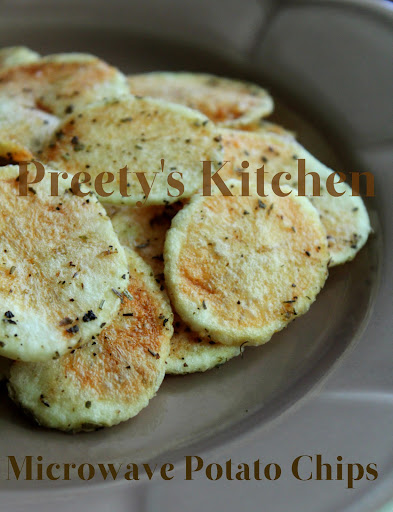 Preety's Kitchen: Microwave Potato Chips