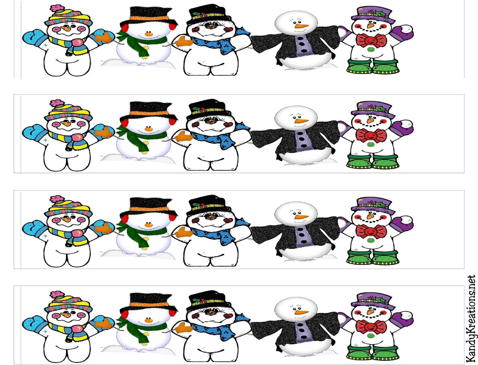 Snowman Water Bottle Label Printable