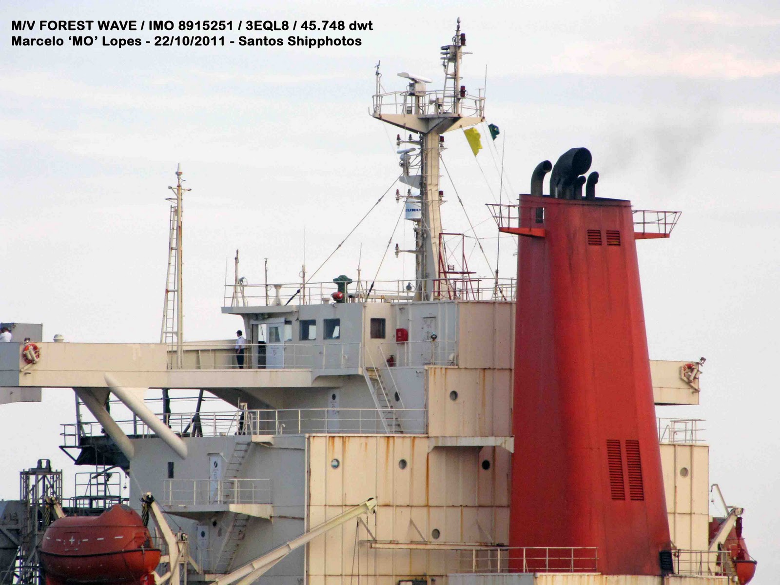 Santos Shiplovers: M/V Forest Wave / 3EQL8 - Um Wood Chip Carrier