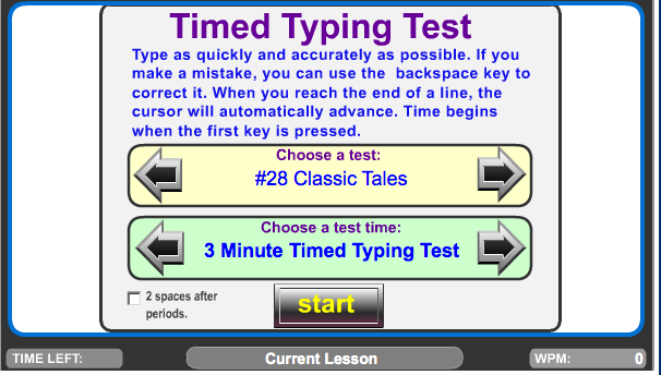 intro to computers flatten: Typing Test