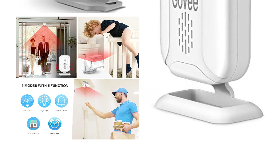 Govee Motion Detector Alarm With 1 Alarm and Motion Sensor Detector $7. ...