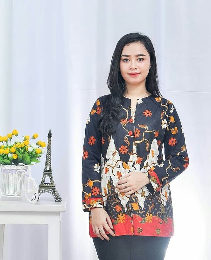Blouse Batik Modern Model Baju Batik Wanita Terbaru 2019 Atasan Lengan ...