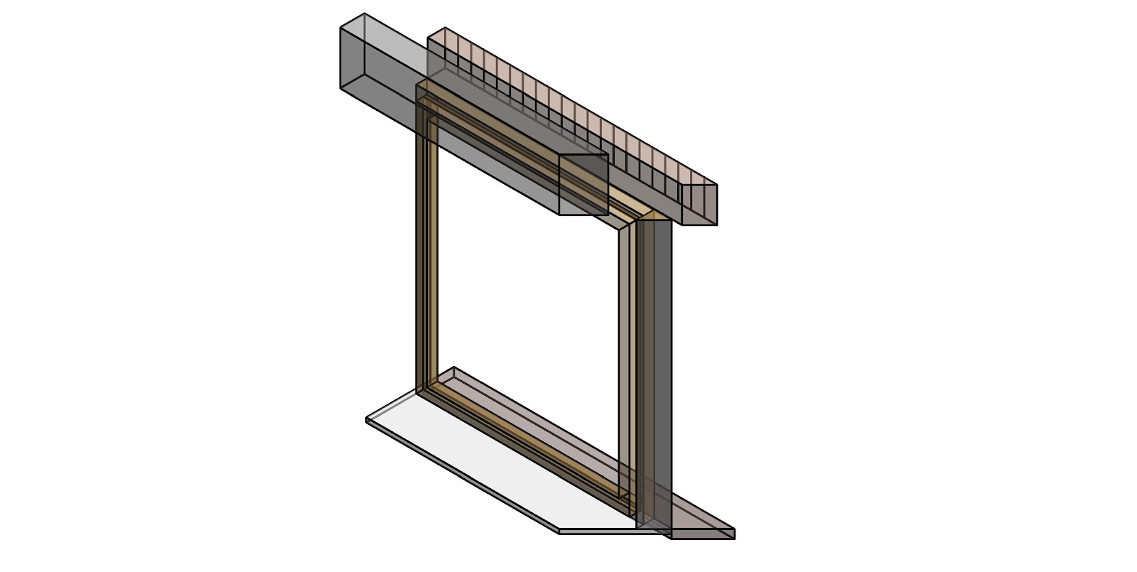 Custom Revit Families: Corner Window / Okno narożnikowe
