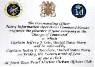 I Like The Cut Of His Jib !!: Change of command for Navy Information ...