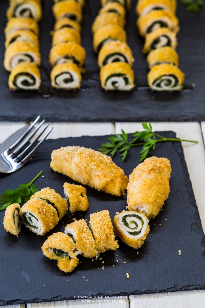 Baked Chicken Rollatini with Spinach