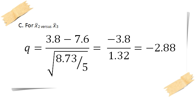 STRAIGHT STATISTICS: TUKEY TEST