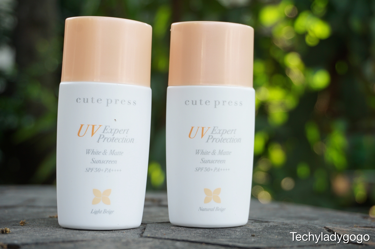 รีวิวกันแดด Cute Press UV Expert Protection White & Matte Sunscreen ...
