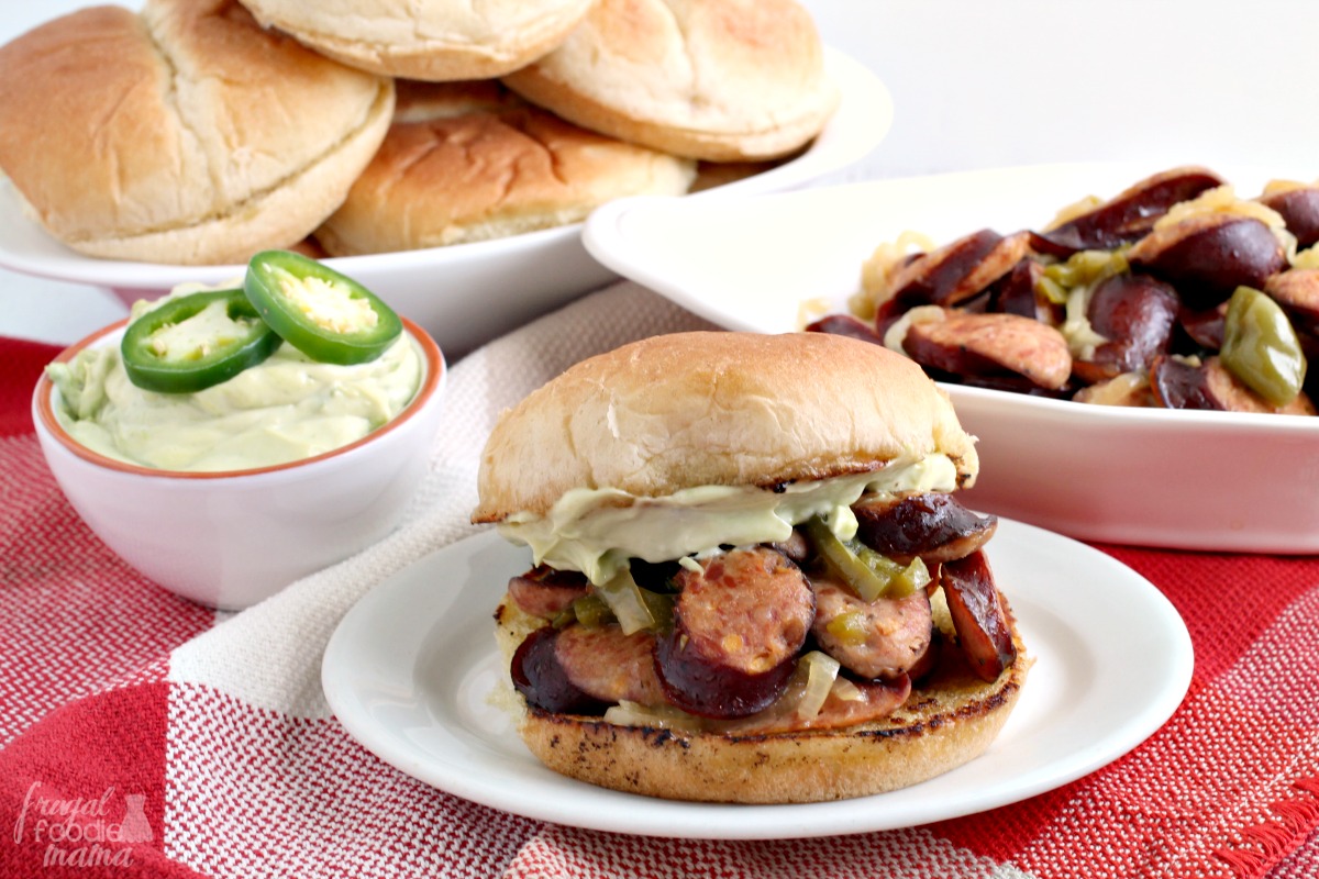 Frugal Foodie Mama: Slow Cooker Jalapeno & Beer Cheddarwurst Sandwiches