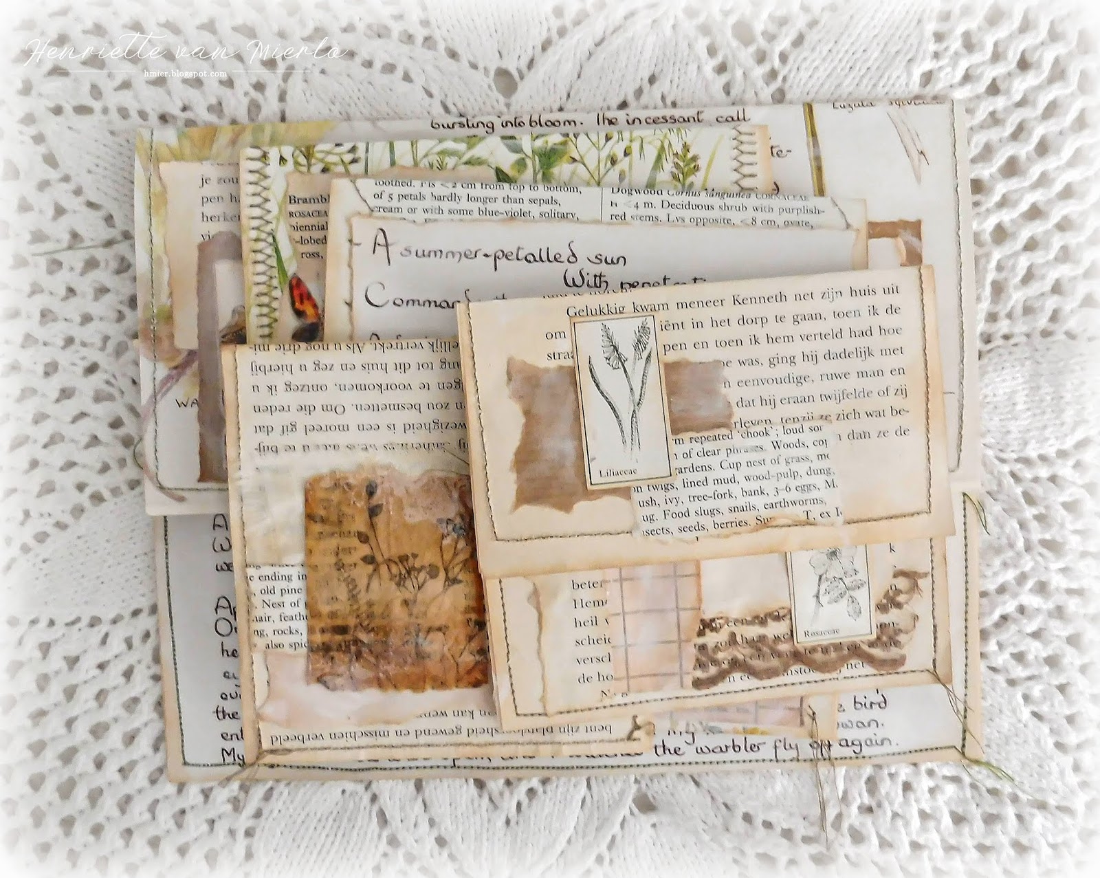 Junk journal bookpage envelopes - Henriëtte van Mierlo