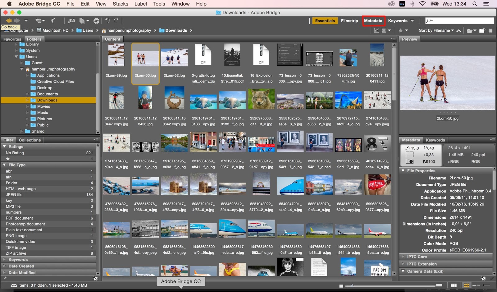 Hamperium Photography & Communication: How to add metadata in Adobe Bridge