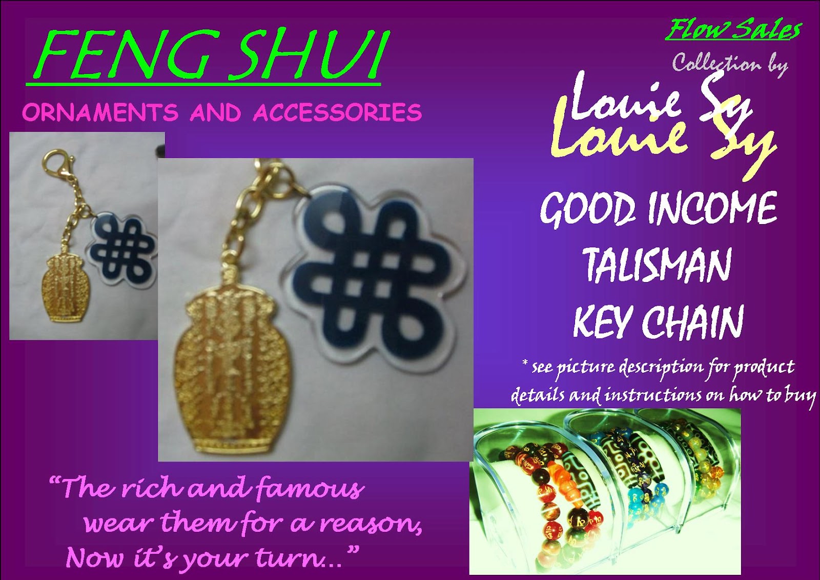 FLOW SALES: GOOD INCOME TALISMAN KEY CHAIN