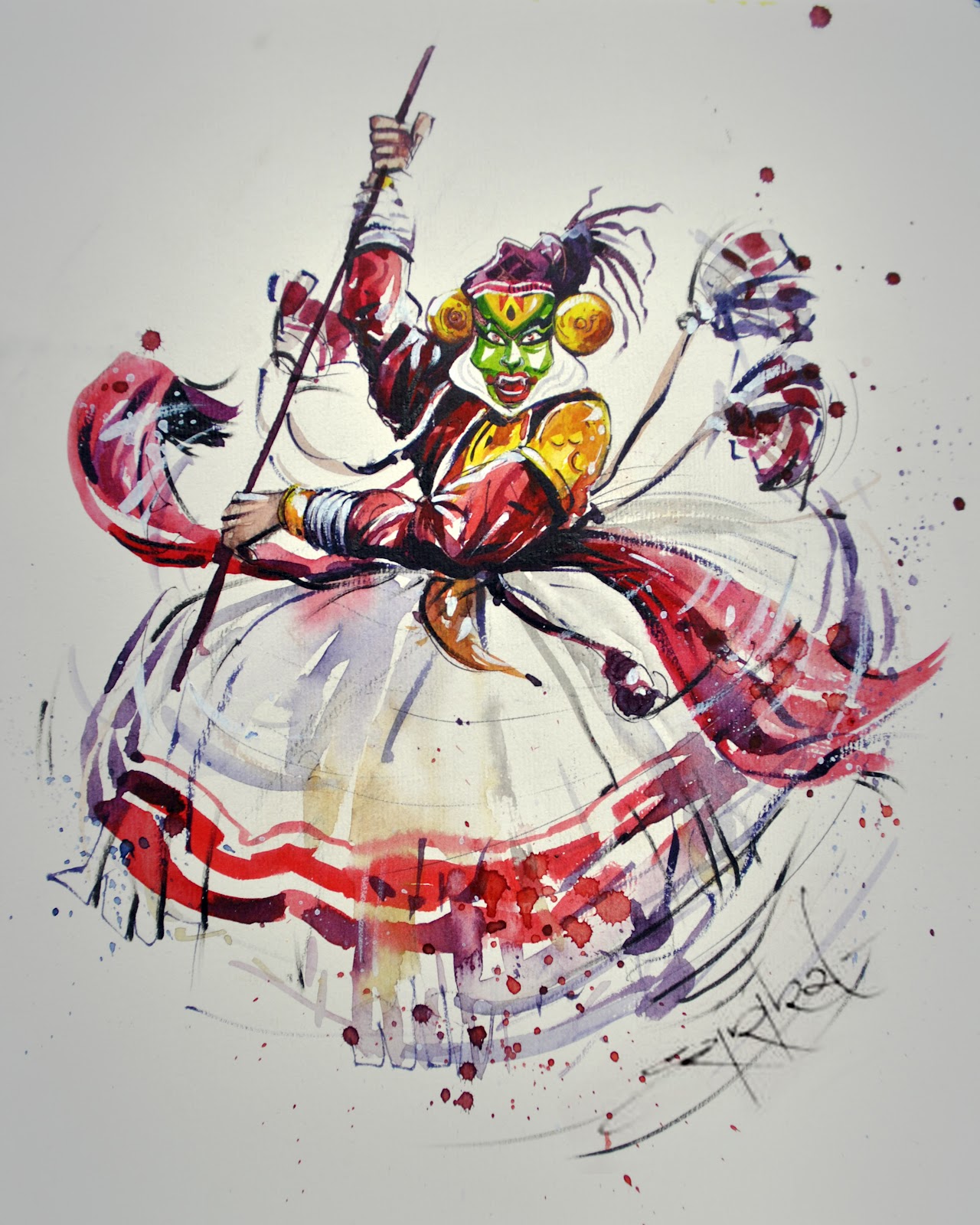 Pencil Drawing Kathakali