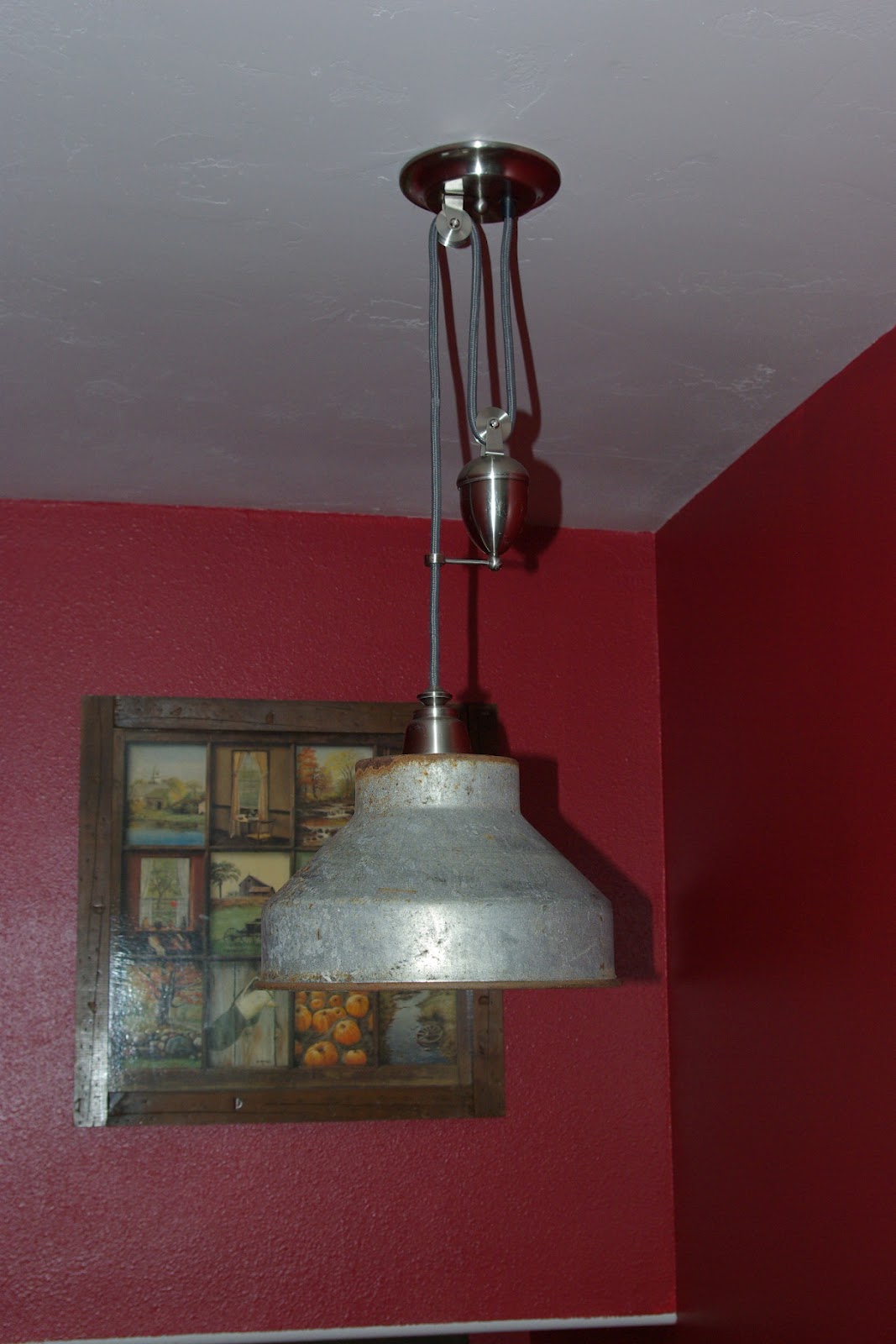 Reclaimed Rustics: Pulley Light Fixture