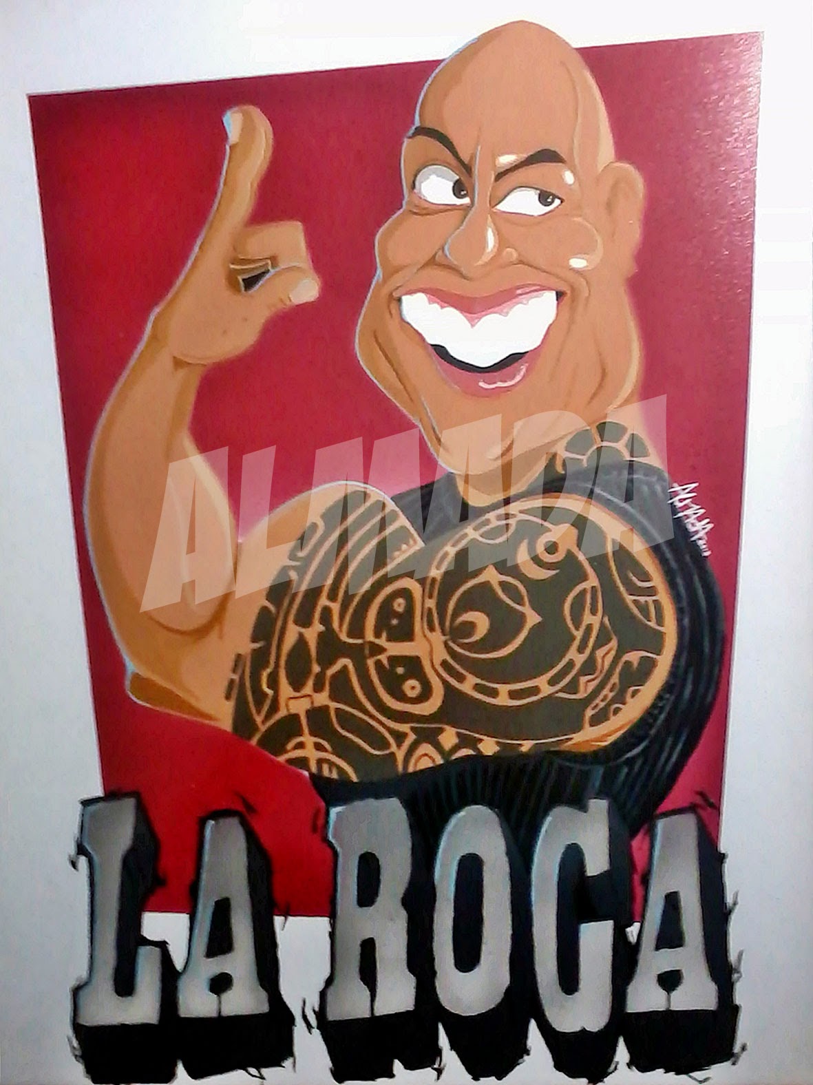 Arte & Expresion: "Dwayne Johnson -La Roca-" Acrílicos 2013