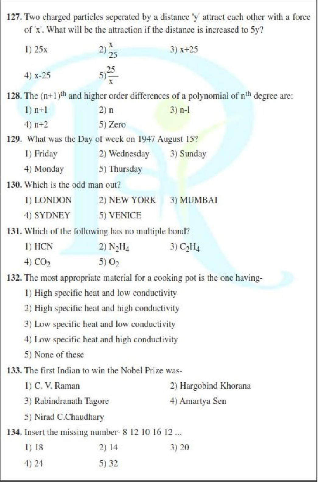 RRB JE SOLVED QUESTION PAPER 2013