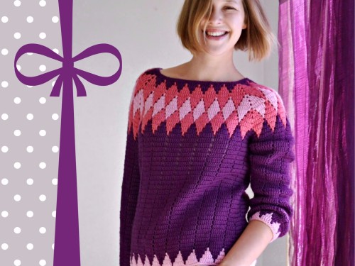 PATTERN RELEASE: Purplish Diamond Sweater