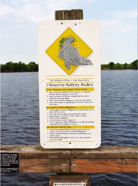 H-Town-West Photo Blog: Alligator warning signs in George Bush Park ...