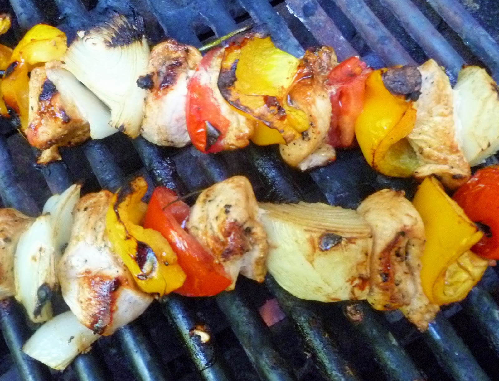 Lindaraxa: Moroccan Style Chicken Kabobs On Yellow Rice Pilaf With ...