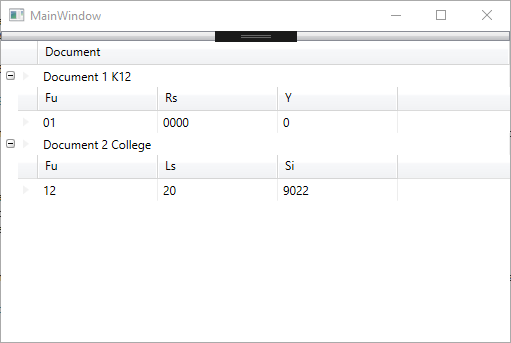 WPF Thoughts: XamDataGrid different headings on child grids