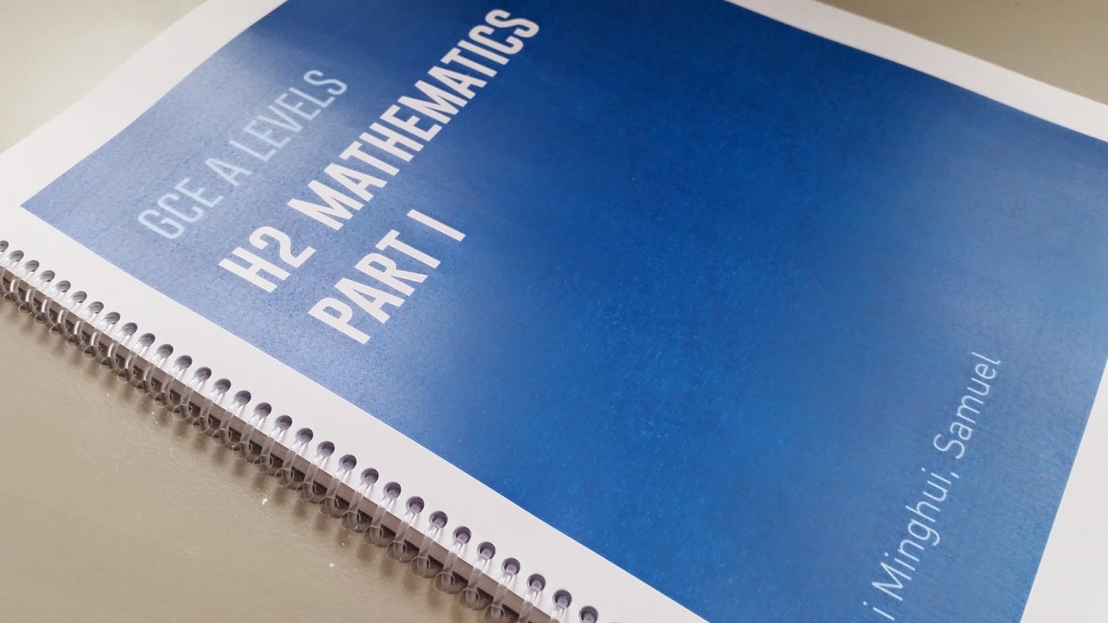 Li Minghui Samuel - Learning Guide: GCE A Levels H2 Mathematics Book ...
