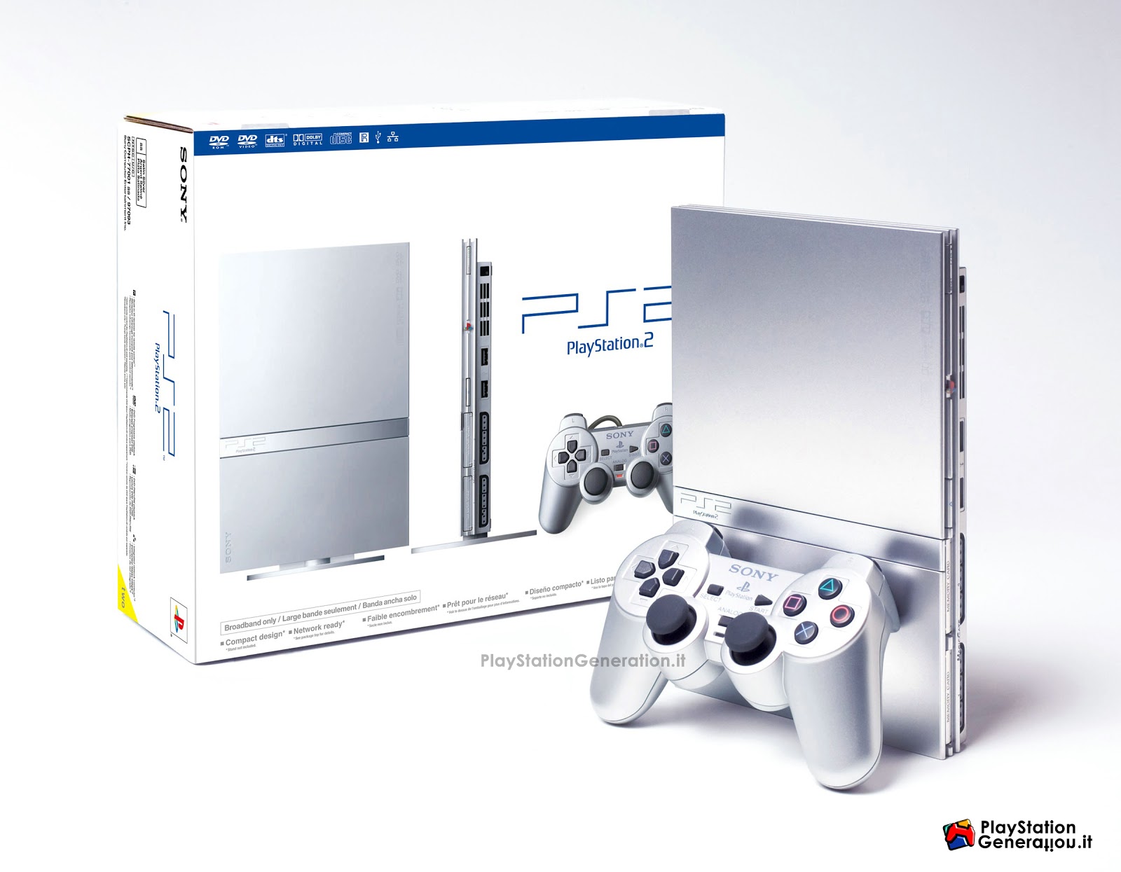 PlayStation®2 Satin Silver Slimline Limited Edition (SCPH-75000 SSS ...