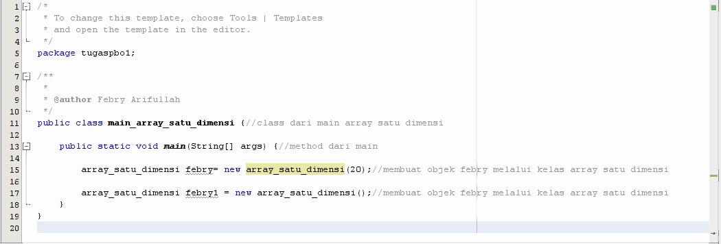 TEKNIK INFORMATIKA: Penerapan Array pada Overloading Construktor dan Overloading Method.