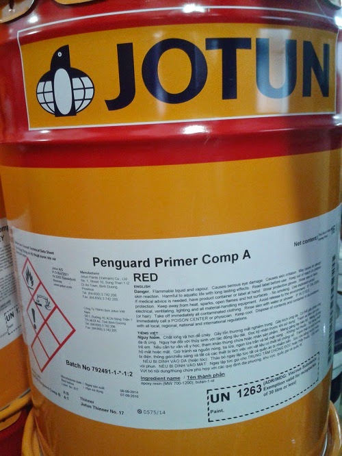 Giấy dán kính cách nhiệt: Sơn Chống Rỉ Penguard Primer - Đỏ 20L