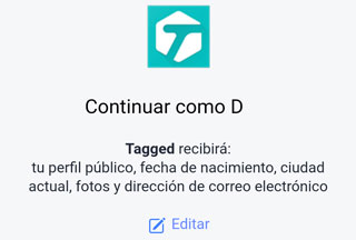 Como registrarse e iniciar sesion en App Tagged