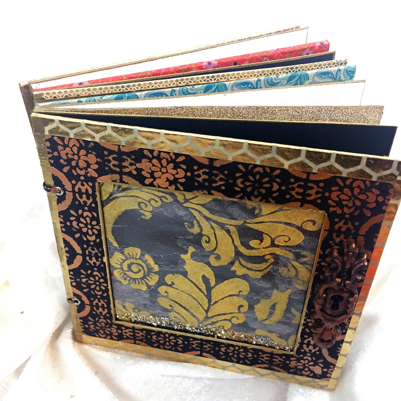 StencilGirl Talk: Gwen's Gems: Stenciled ICE Resin Paper Art Journal