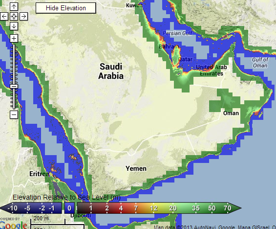 Oman Coast: Oman when/if the seas rise due to climate change