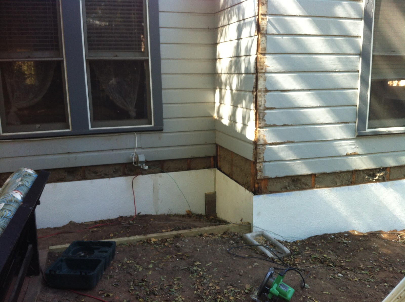 the house that was built on jack: diy house skirting